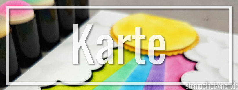 Regenbogen-Karte mit den Basic-Bordüren – Franziska Holz