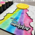 Regenbogen-Karte mit den Basic-Bordüren – Franziska Holz